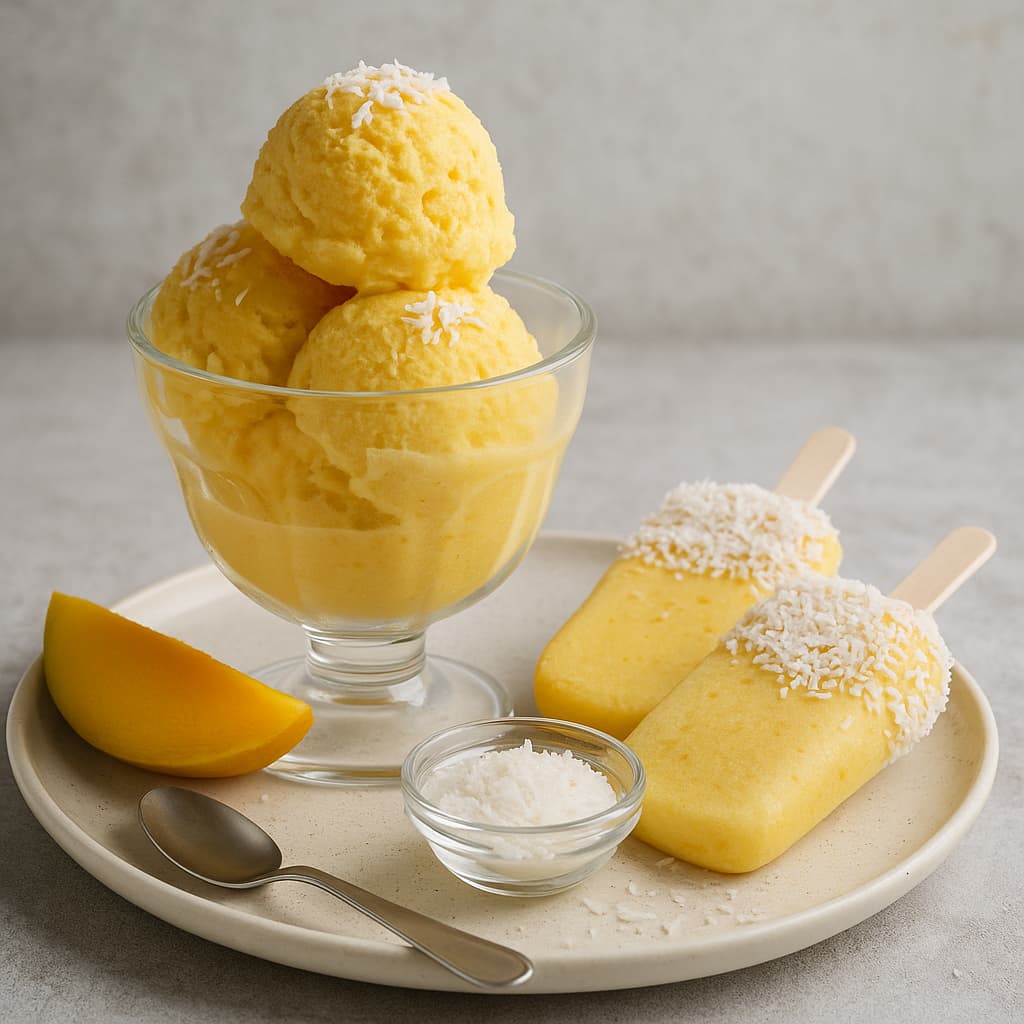 🍴🍴 HELADO De MANGO Y COCO Con Thermomix